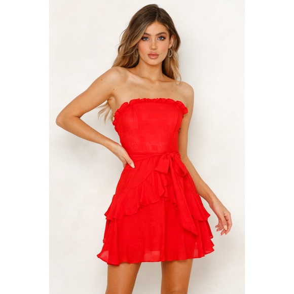 Hello Molly | Dresses | Hello Molly Lost In Japan Ruffle Strapless ...